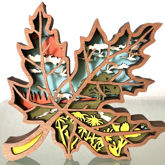 Handcrafted | Holiday | Fall Autumn Harvest Outdoor Beautiful Day Scene ...